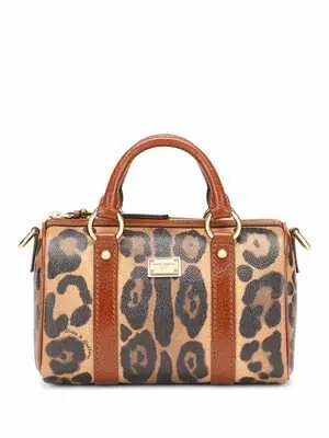 Dolce & Gabbana Small Leopard-print Satchel - Brown