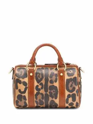 Dolce & Gabbana Small Leopard-print Satchel - Brown