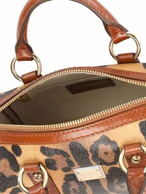 Dolce & Gabbana Small Leopard-print Satchel - Brown