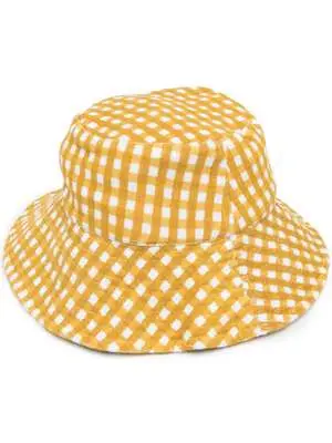 Faithfull The Brand Teryll Check-print Bucket Hat - Yellow
