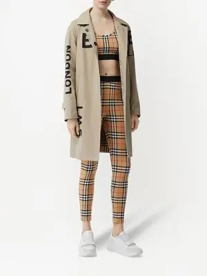 Burberry Vintage Check Sports Bra - Brown