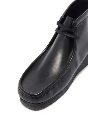 Clarks Wallabee Leather Boots - Black