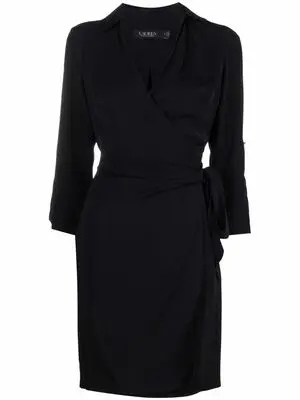 Ralph Lauren Three-quarter Sleeve Wrap Dress