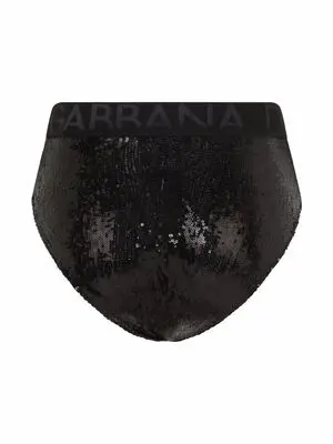 Dolce & Gabbana High-waisted Sequin-embellished Briefs