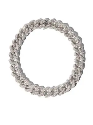 Shay 18k White Gold Pavé Diamond Bracelet - Silver