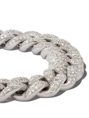 Shay 18k White Gold Pavé Diamond Bracelet - Silver
