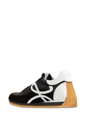 Loewe 20mm Flow Suede & Nylon Sneakers Black,white