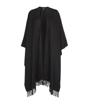 WILLIAM SHARP Cashmere Crystal-embellished Scarf Black