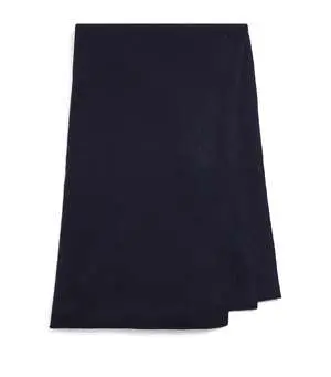 WILLIAM SHARP Cashmere Crystal-embellished Scarf Navy