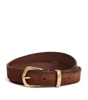 Eleventy Suede Belt - Beige
