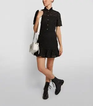 Sandro Lace Mini Dress - Black
