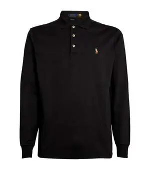 Polo Ralph Lauren Pima Cotton Long-sleeve Polo Shirt - Black