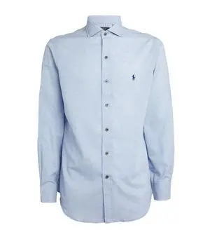 Polo Ralph Lauren POLO RALPH LAUREN Cotton Logo-Embroidered Shirt Blue