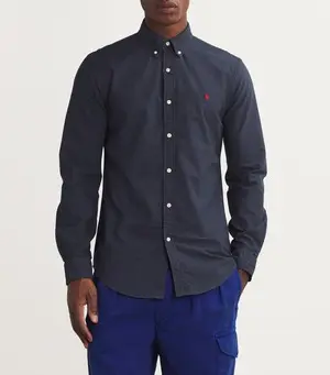 Polo Ralph Lauren Cotton Logo-embroidered Shirt - Navy
