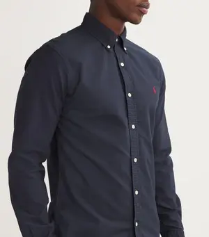Polo Ralph Lauren Cotton Logo-embroidered Shirt - Navy