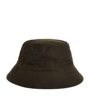 Barbour Waxed Cotton Bucket Hat - Green