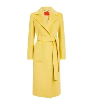 Max & Co. Wool Runaway Belted Coat Yellow