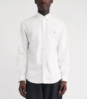 Polo Ralph Lauren Custom Fit Polo Pony Oxford Shirt - White