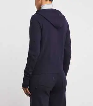 WILLIAM SHARP Cashmere Crystal-embellished Zip-up Hoodie