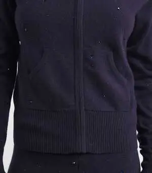 WILLIAM SHARP Cashmere Crystal-embellished Zip-up Hoodie