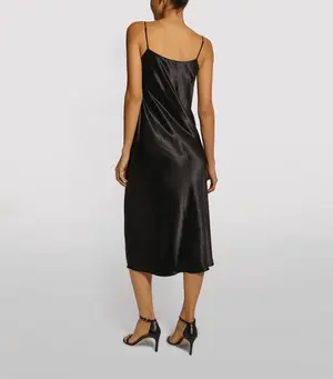 Vince Strappy Slip Midi Dress - Black