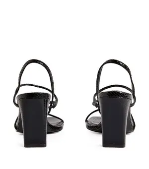 Sandro Leather Strappy Sandals 70 - Black