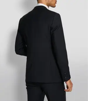 Giorgio Armani Silk-trimmed Tuxedo Suit - Blue