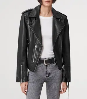 ALLSAINTS Leather Balfern Biker Jacket - Black