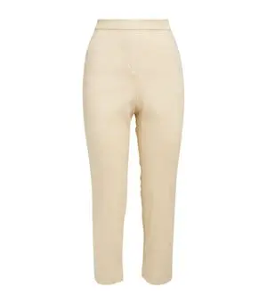 Theory Cropped Treeca Trousers Beige