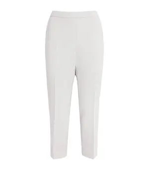 Theory Cropped Treeca Trousers - Ivory
