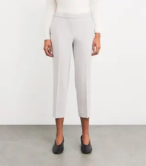 Theory Cropped Treeca Trousers - Ivory