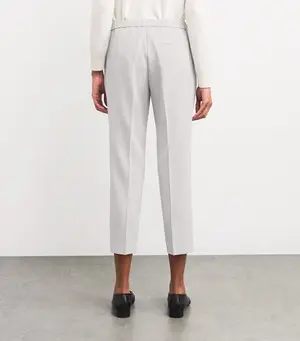 Theory Cropped Treeca Trousers - Ivory