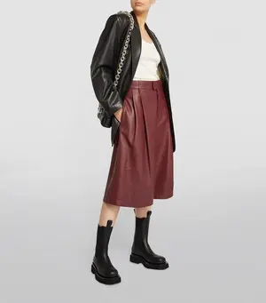 Bottega Veneta Leather Lug Boots - Black