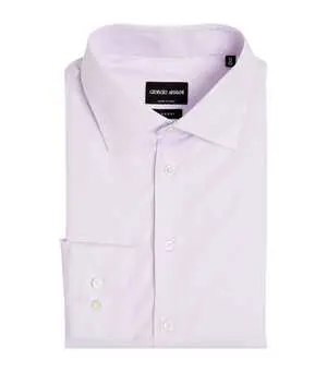 Giorgio Armani Cotton Formal Shirt Purple