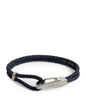 Montblanc Leather Woven Bracelet