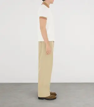 Burberry Logo-collar Polo Shirt - Ivory