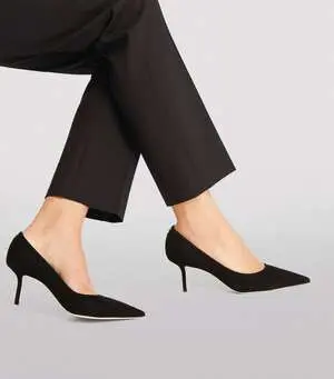 JIMMY CHOO Love 65 Suede Pumps - Black