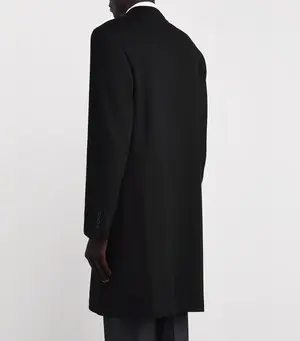 Canali Wool-cashmere Overcoat - Black