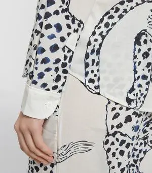 Desmond & Dempsey Jaguar Print Long Pyjama Set