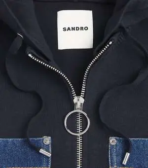 Sandro Zip-up Hoodie - Blue