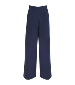 Blue Wide Leg Trousers