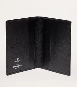 ETTINGER Leather Capra Passport Case - Black