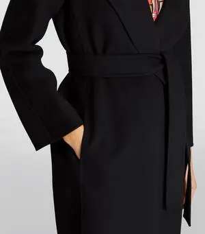 Max Mara Messi Wrap Coat - Black