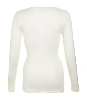 Hanro Pure Silk Long Sleeve Top - Ivory