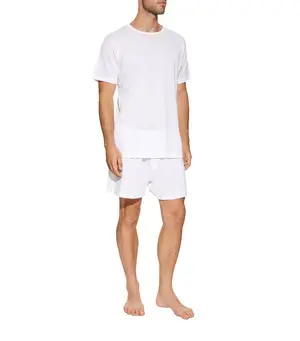 Sunspel Cellular Cotton T-shirt - White