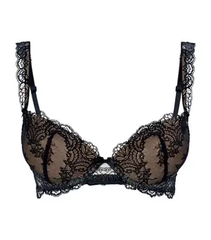AUBADE Lace Moulded Plunge Bra - Black