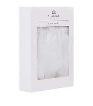 Sunspel Cotton Boxer Shorts - White