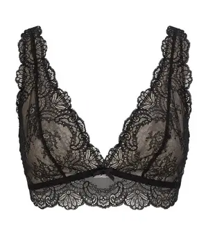 AUBADE Sheer Lace Bralette - Black
