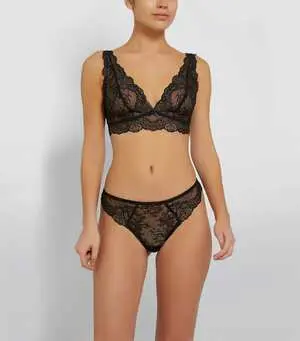 AUBADE Lace Tanga - Black