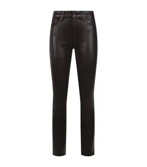 Paige Hoxton Coated Skinny Jeans - Black